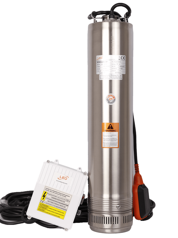 Leo 5DWm4/7-1,3P 230V 1,3kW submersible pump with float and switch box ...